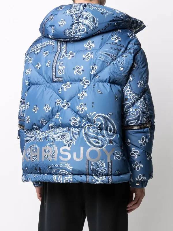 Khrisjoy Bandana-print Hooded Puffer Jacket