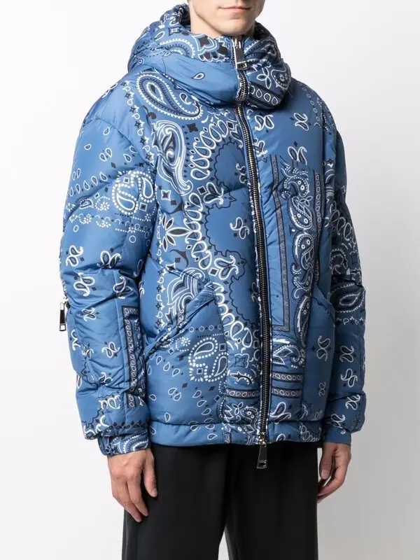 Khrisjoy Bandana-print Hooded Puffer Jacket
