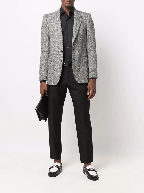 BARBA NAPOLI Long-sleeve Poplin Shirt - Black