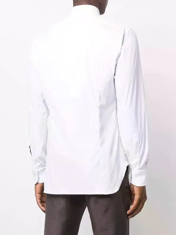 BARBA NAPOLI Long-sleeve Poplin Shirt - White