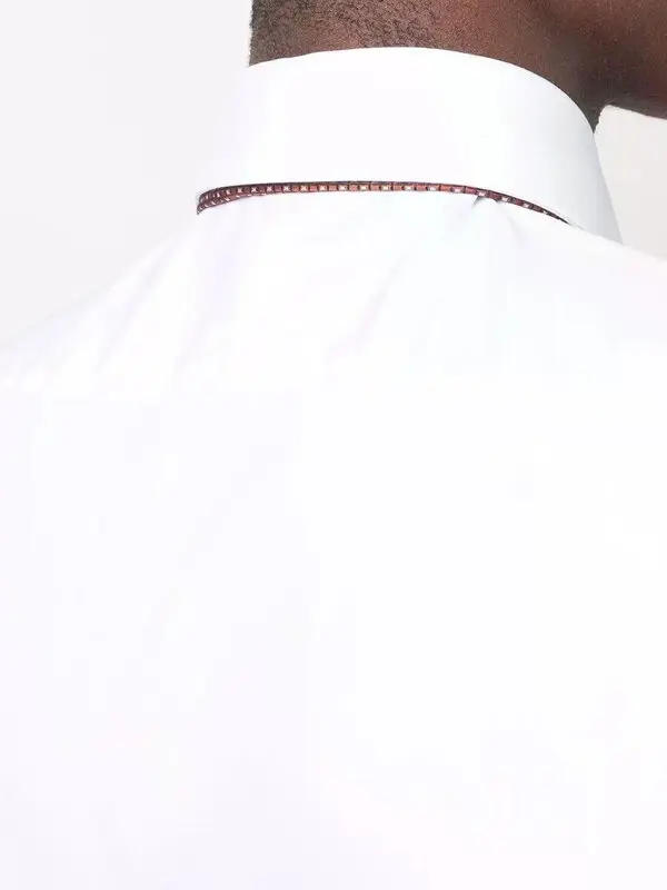 BARBA NAPOLI Long-sleeve Poplin Shirt - White
