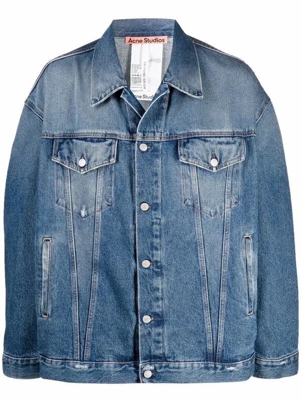 Acne Studios Drop Shoulder Denim Jacket - Blue