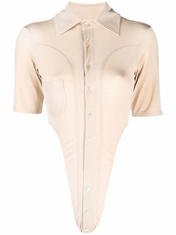 NINAMOUNAH Cut-out Button-up Shirt