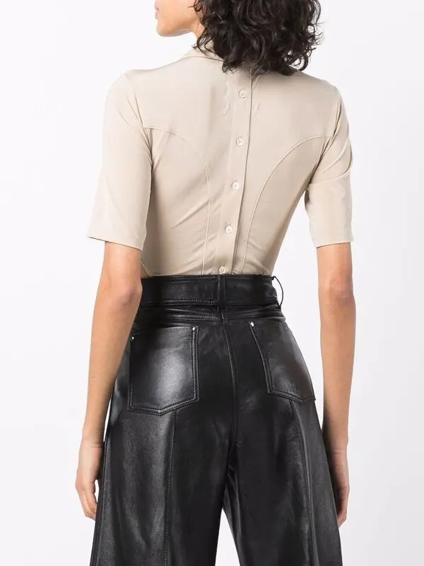 NINAMOUNAH Cut-out Button-up Shirt