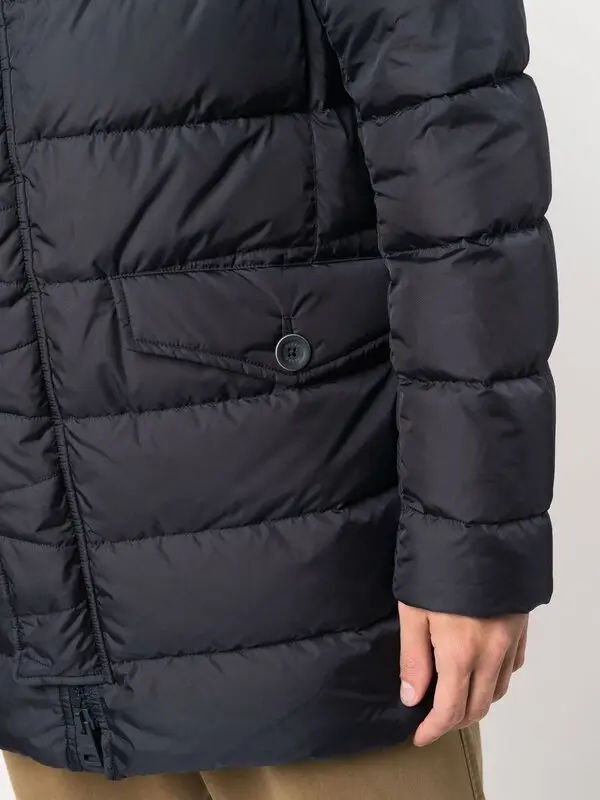Herno Quilted Down Padded Coat - Blue