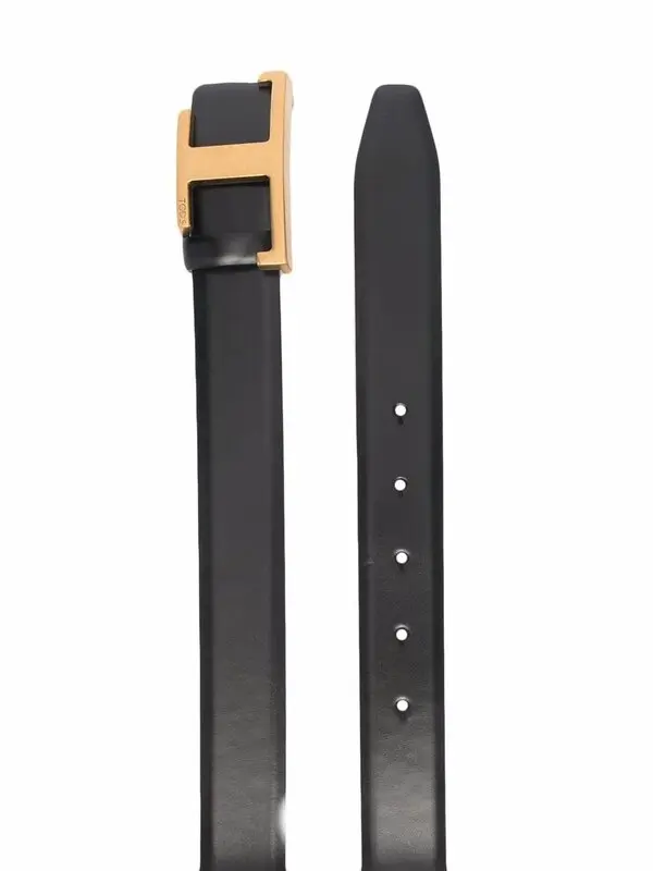 TOD'S Engraved-logo Belt - Black