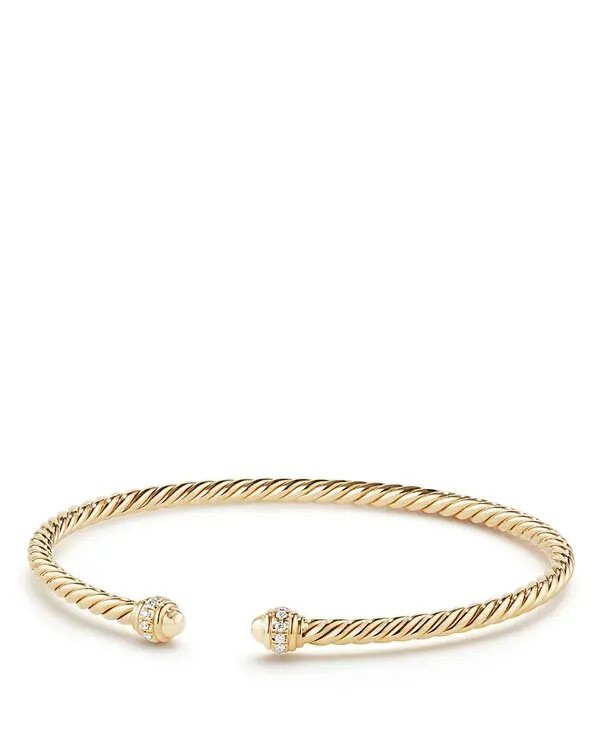 David Yurman Cable Spira Bracelet - White/gold