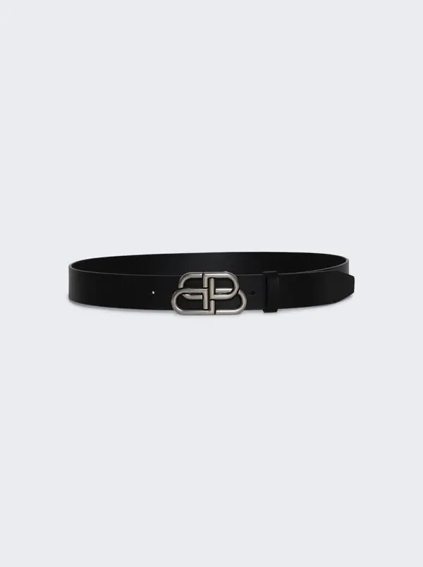 Balenciaga Bb Logo Belt - Black