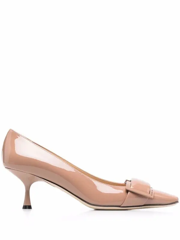 SERGIO ROSSI Sr Twenty Buckle-detail 60mm Pumps - Neutrals