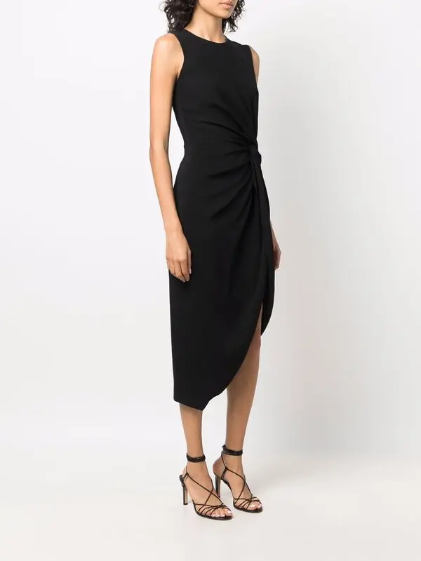 Dolce & Gabbana Sleeveless Asymmetric Midi Dress - Black