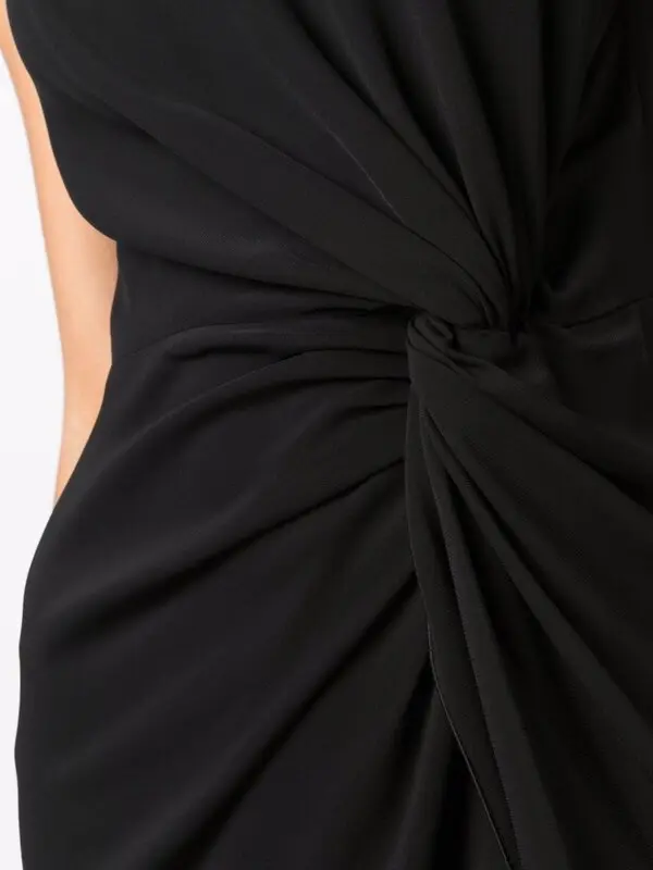 Dolce & Gabbana Sleeveless Asymmetric Midi Dress - Black