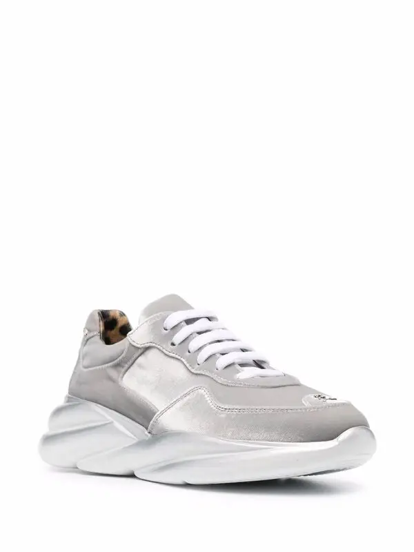 Philipp Plein Velvet Runner Sneakers - Silver