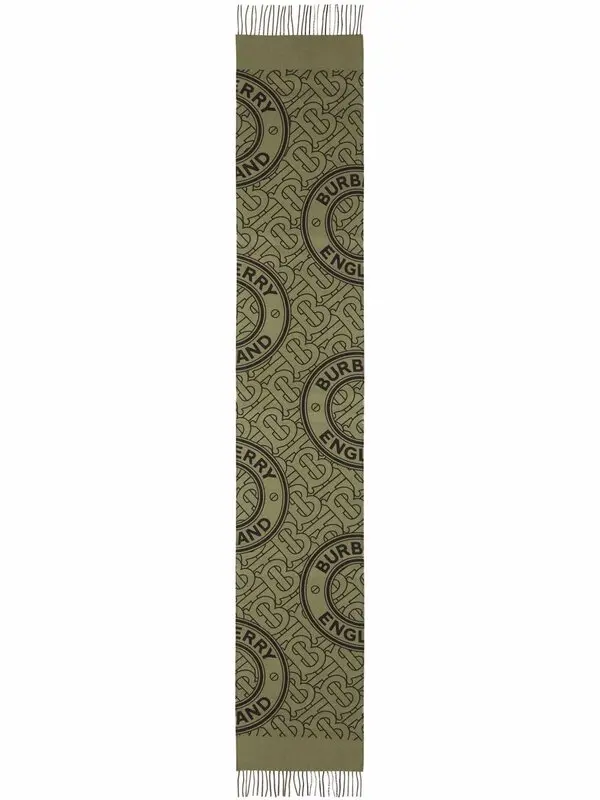 Burberry Reversible Check-monogram Scarf - Green