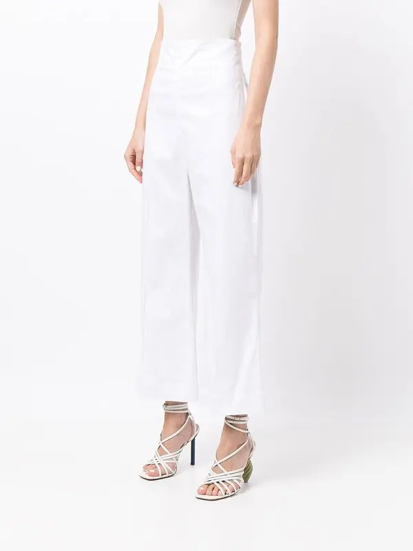 Silvia Tcherassi Piped Trim High-waisted Trousers