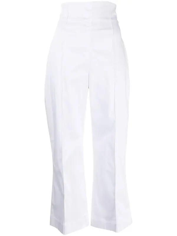 Silvia Tcherassi Piped Trim High-waisted Trousers