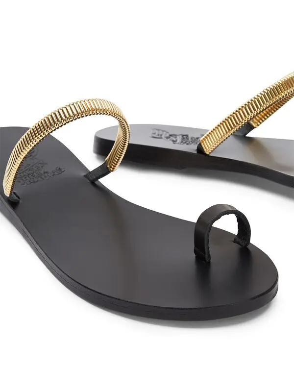 ANCIENT GREEK SANDALS Konaki Chain-embellished Sandals - Black
