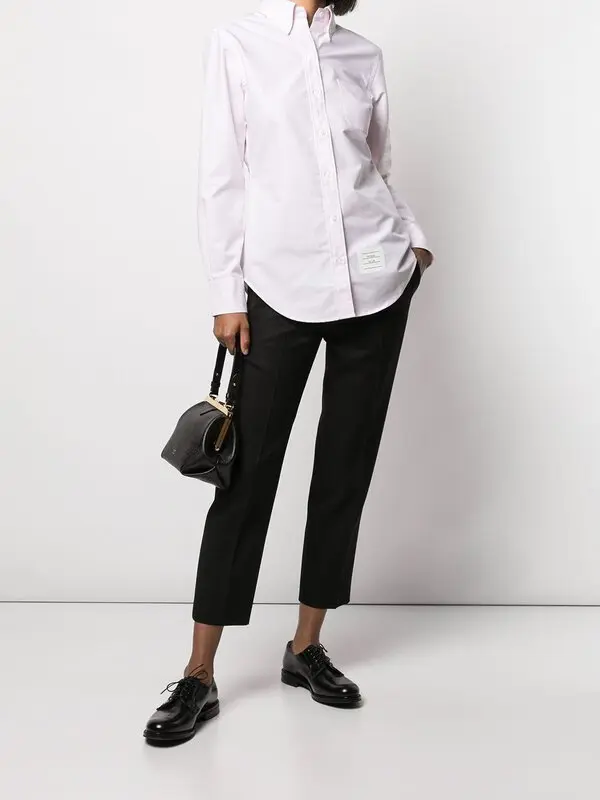 Thom Browne Tonal 4-bar Button-down Shirt