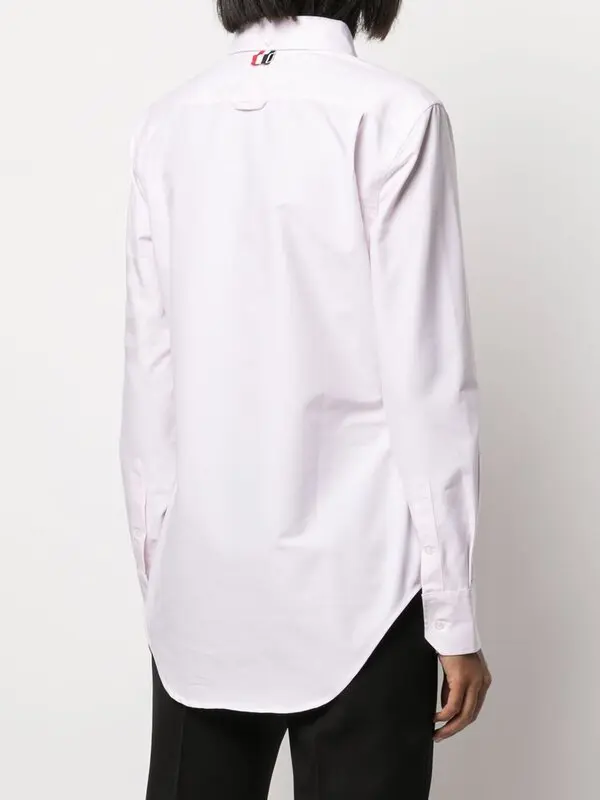 Thom Browne Tonal 4-bar Button-down Shirt