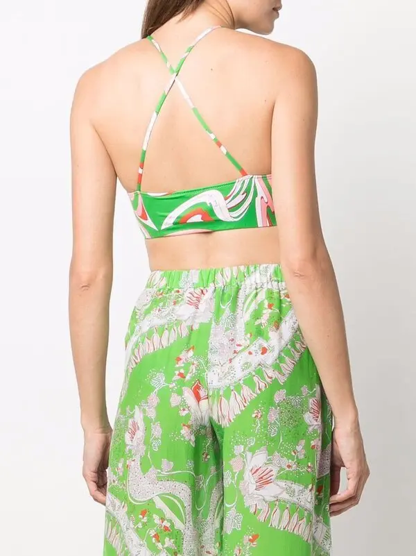 Emilio Pucci Vortici Print Bikini Top