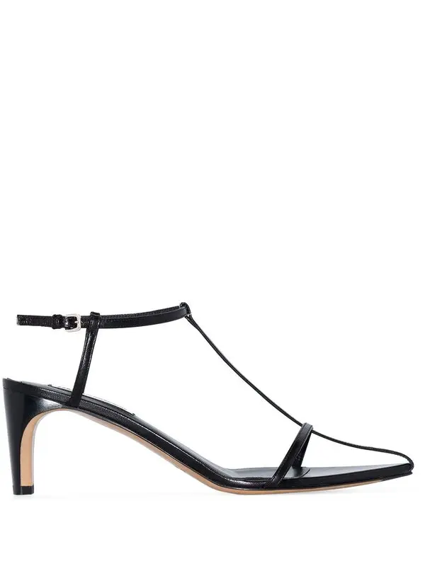 JIL SANDER Cage-design Leather Sandals