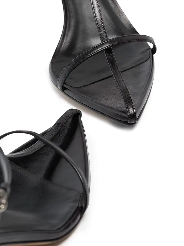 JIL SANDER Cage-design Leather Sandals