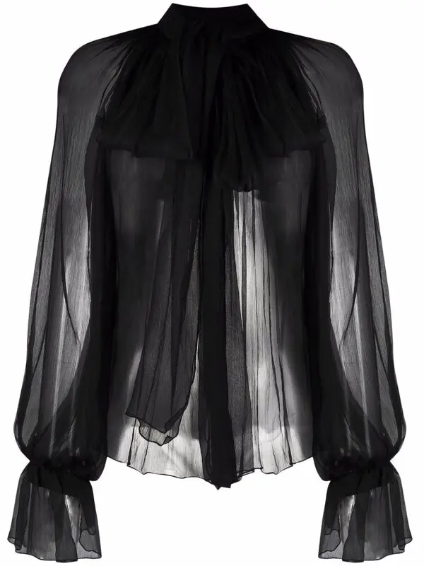 ATU BODY COUTURE Bow-detail Blouse - Black