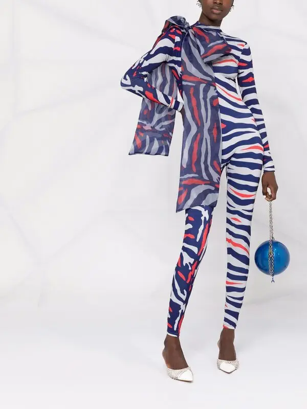 ATU BODY COUTURE Animal-print Jumpsuit - Blue