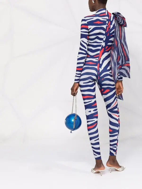 ATU BODY COUTURE Animal-print Jumpsuit - Blue