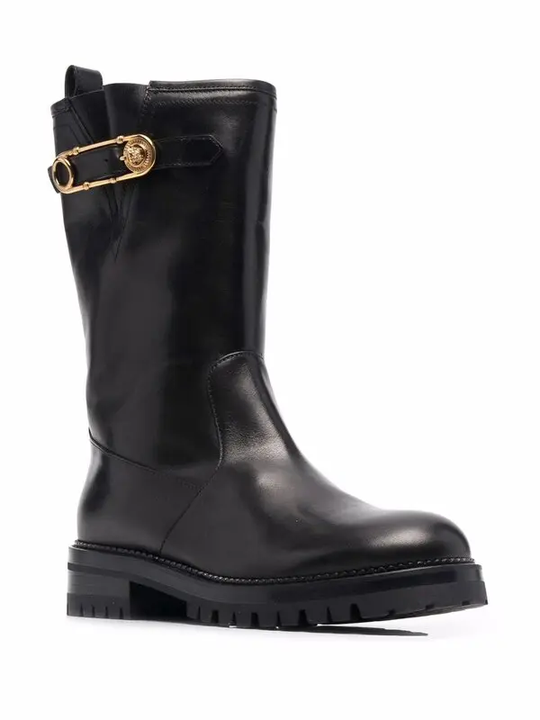 Versace Safety Pin Mid-calf Boots