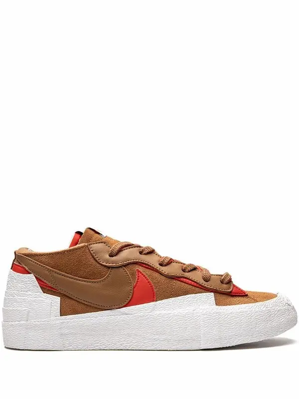 Nike X Sacai Blazer Low Sneakers - Brown
