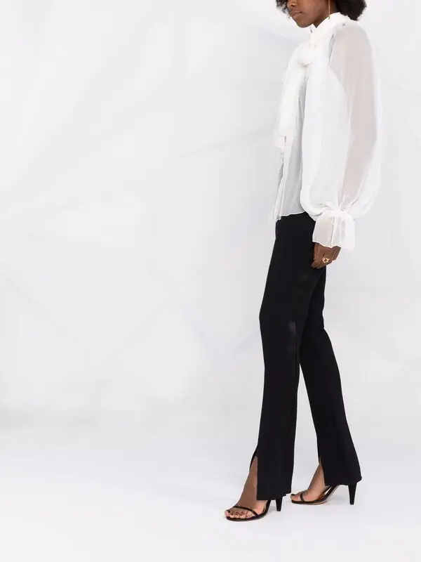 ATU BODY COUTURE Semi-sheer Silk Blouse - White