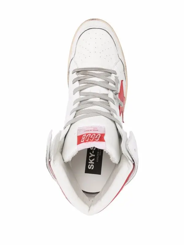 GOLDEN GOOSE Sky-star High-top Sneakers - White