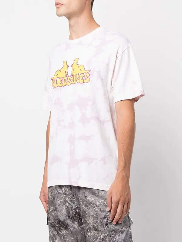 PLEASURES Logo-print Tie-dye T-shirt
