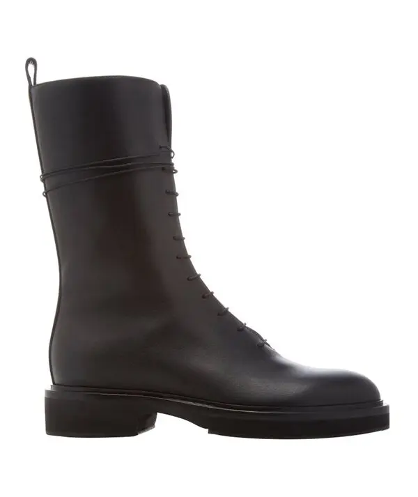 Miu Miu Leather Combat Boots