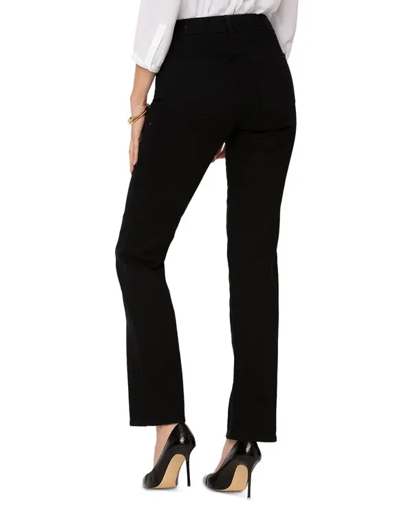 NYDJ Marilyn High Rise Straight Jeans - Black