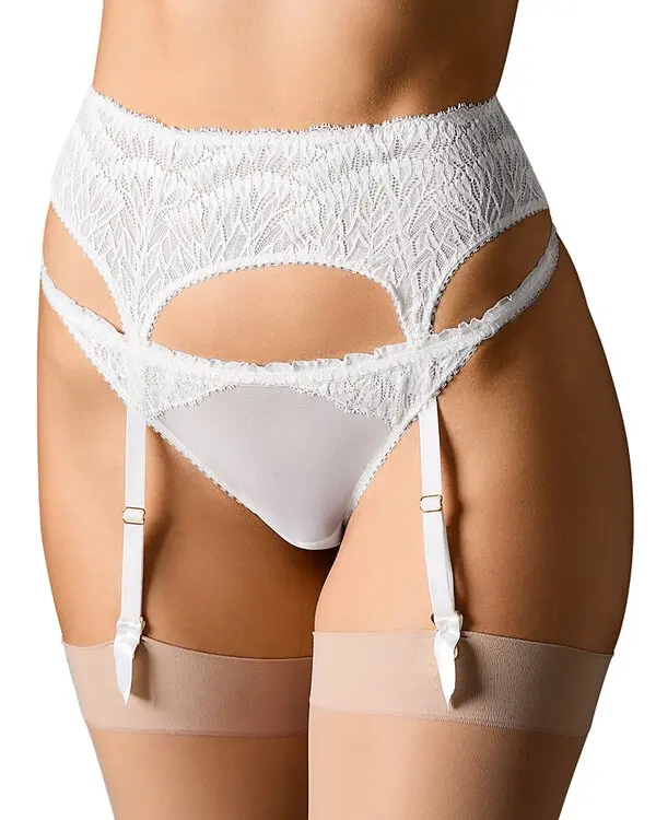 JOURNELLE Loulou Lace Suspender Belt - Blanc