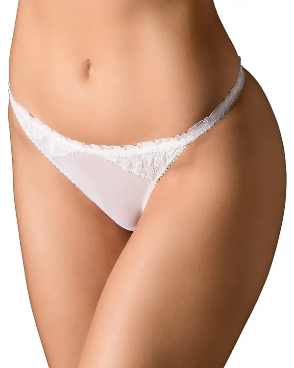 JOURNELLE Loulou Lace Thong - Blanc