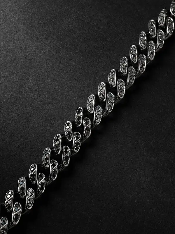 Shay 18-karat Blackened Gold Diamond Bracelet - Black