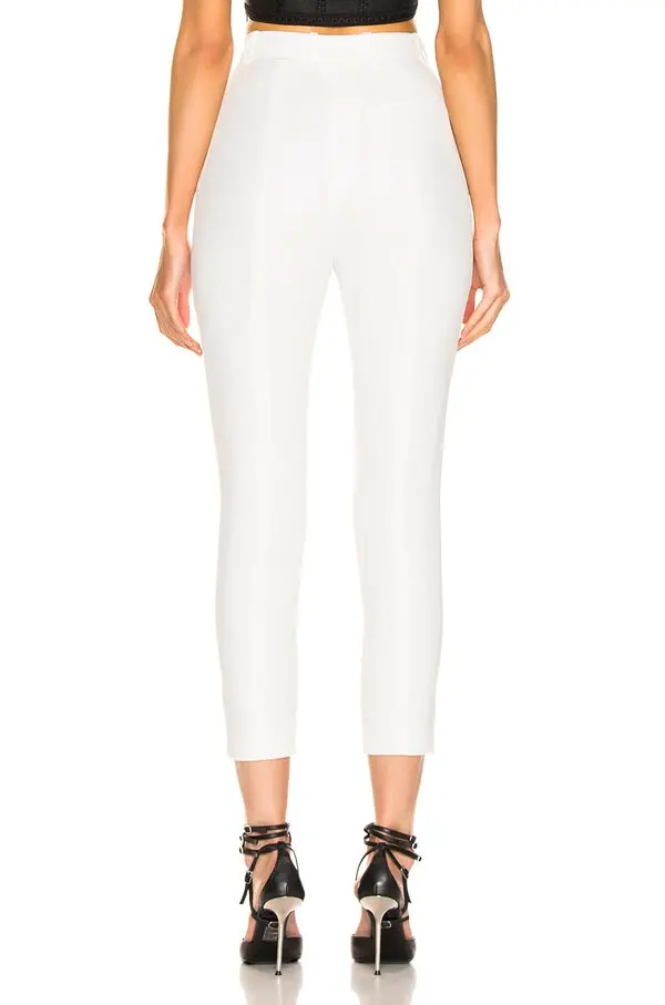 Alexander McQueen High-waisted Cigarette Pant - Ivory