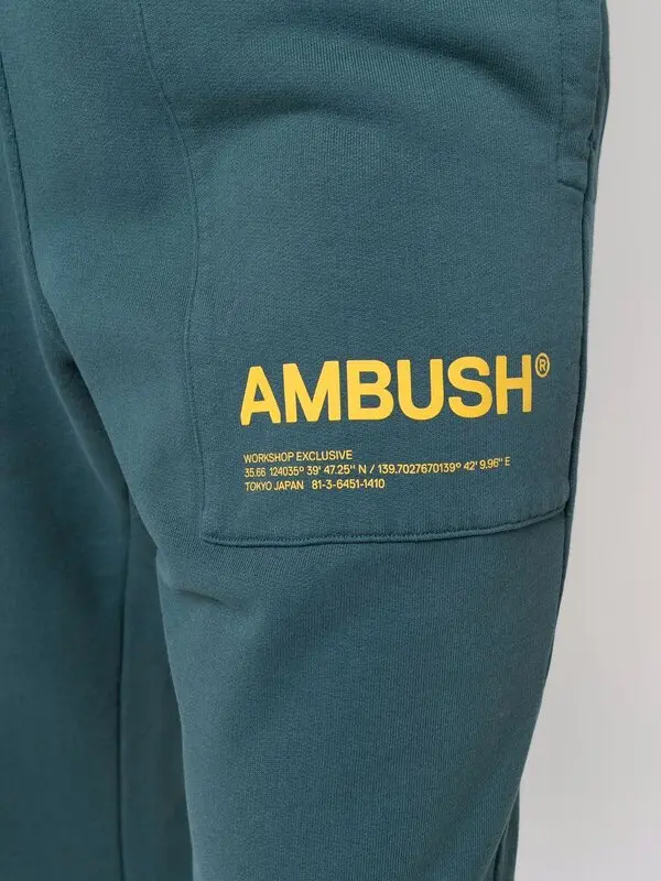 AMBUSH Logo-print Track Pants - Green