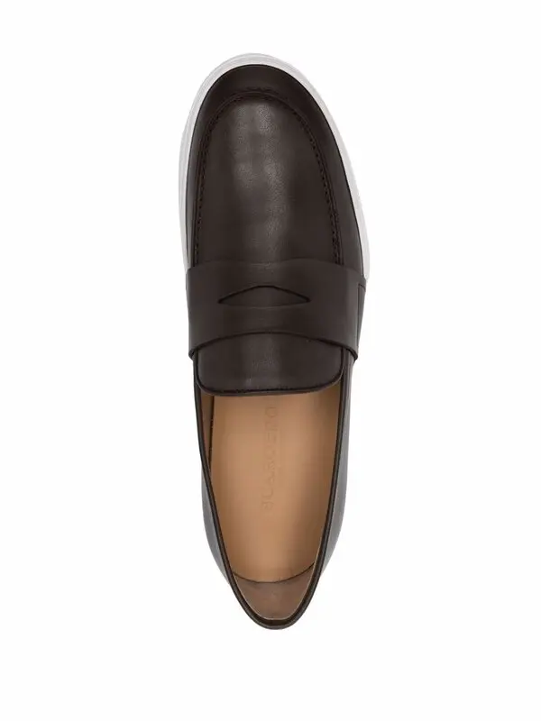 SCAROSSO Alberto Leather Penny Loafers
