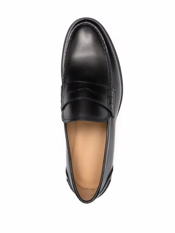 SCAROSSO Maurizio Leather Penny Loafers