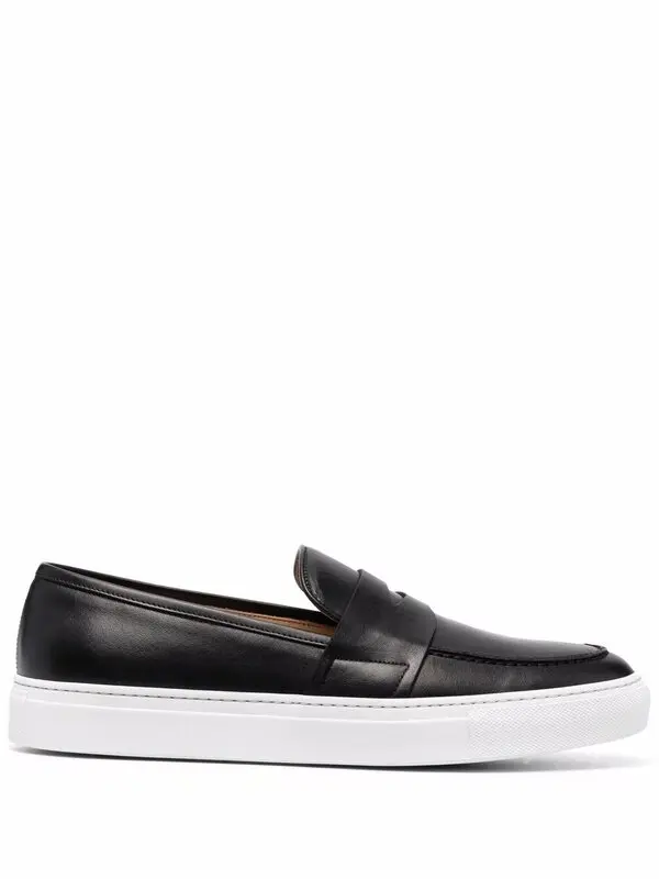 SCAROSSO Alberto Penny Loafers - Black