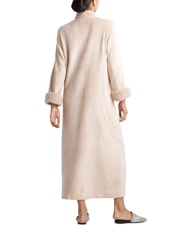 Natori Sherpa Zip Caftan - Beige