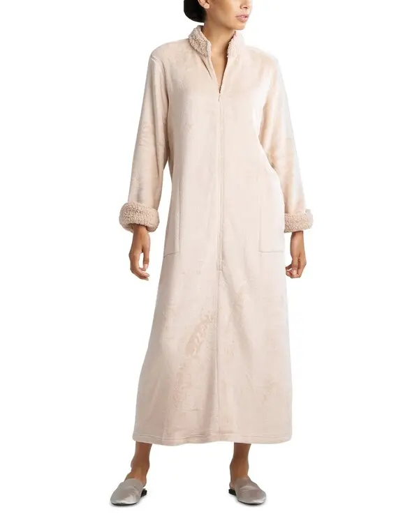Natori Sherpa Zip Caftan - Beige