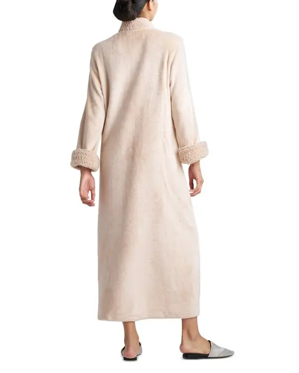 Natori Sherpa Zip Caftan - Beige