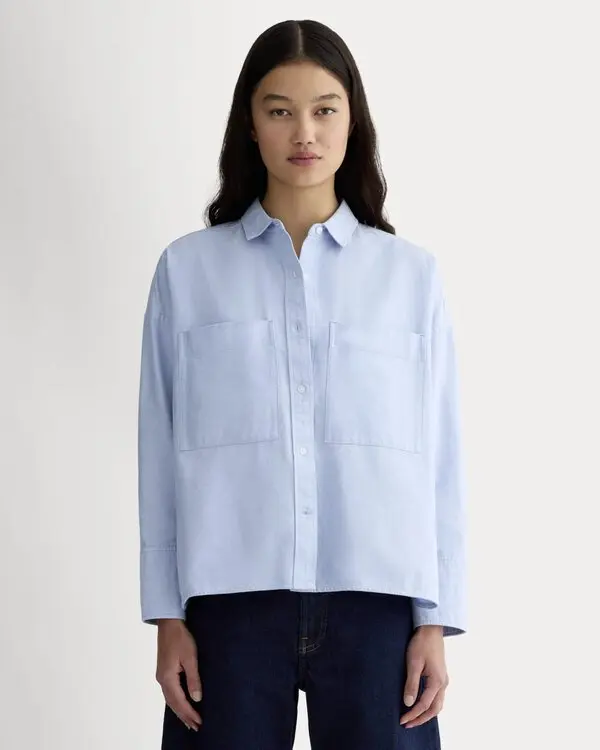 Everlane Boxy Oxford Shirt - Light Blue