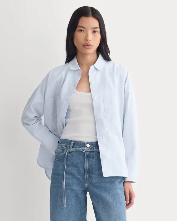 Everlane Boxy Oxford Shirt - Light Blue