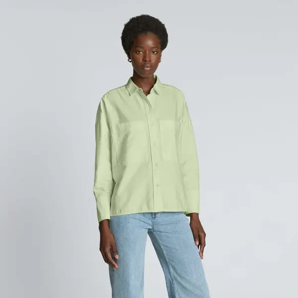 Everlane Boxy Oxford Shirt - Seafoam Green