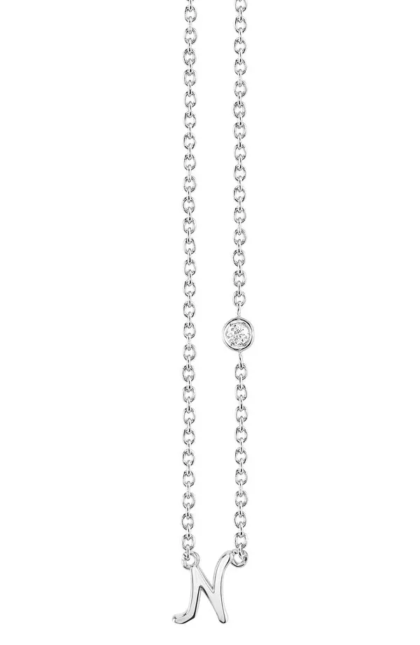 SYDNEY EVAN Diamond Initial Pendant Necklace
